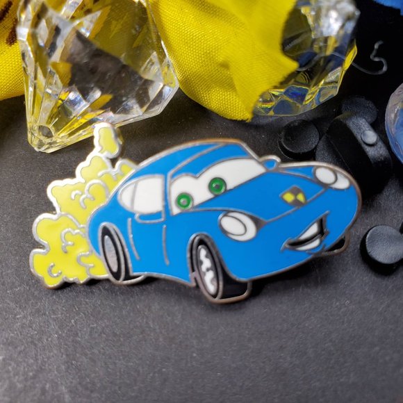 Disney | Jewelry | Disney Parks Pixar Cars Sally The Blue Porsche Pin ...